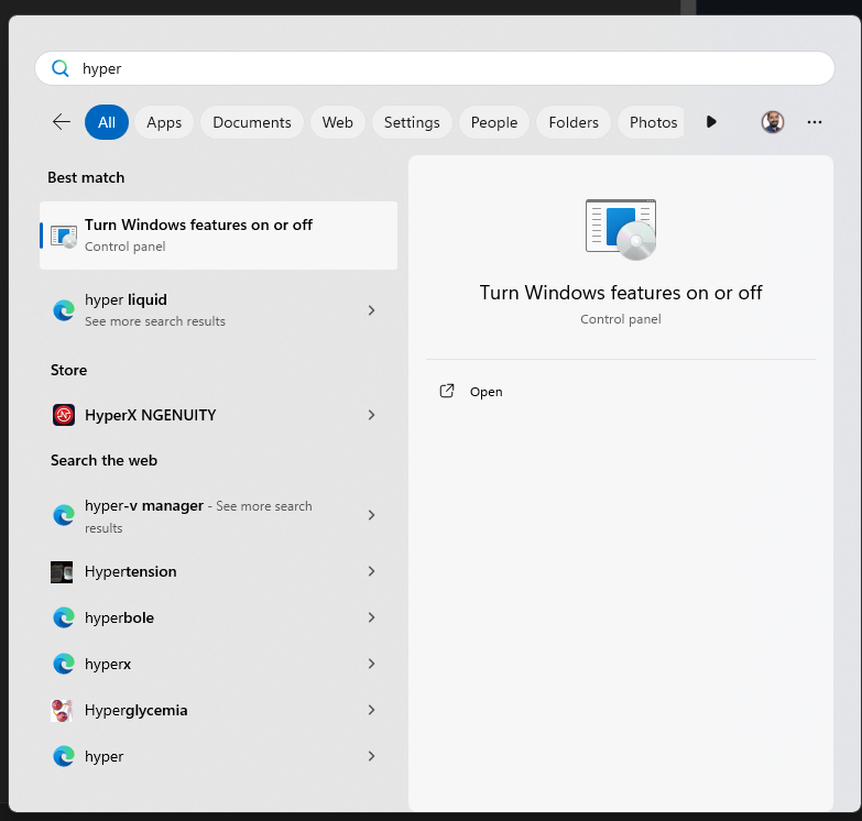 Enable Hyper-V on Windows 11. | DemoBuilder
